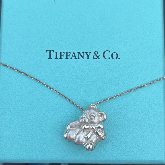 Tiffany & Co. | Jewelry | Tiffany Co Sterling Teddy Bear Pendant ...